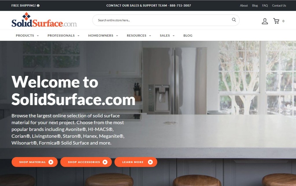 SolidSurface.com Website Homepage | SolidSurface.com Blog